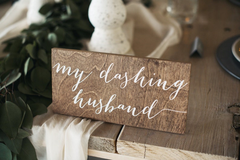 Mr and Mrs signs My dashing husband my darling wife | Etsy