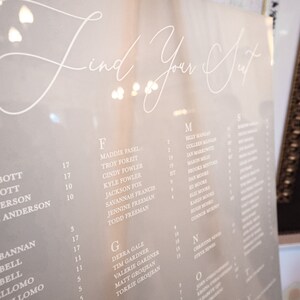 Wedding Seating Chart Sign, Acrylic Escort Boards, Seating Board ...