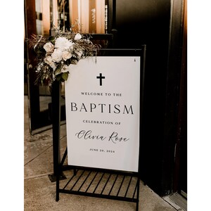Baptism Sign, Acrylic Baptism Sign, Baptism Signs, Christening Sign ...
