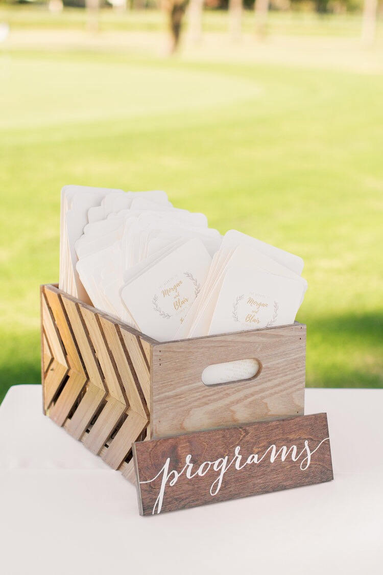 Programs Sign Wooden Wedding Signs Wood nc | Etsy