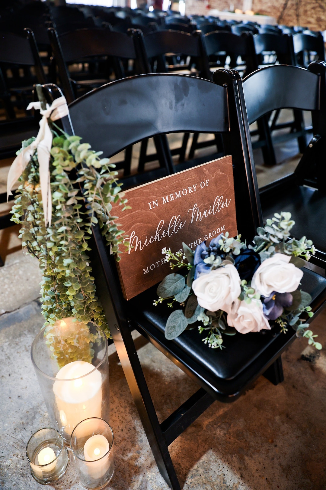 In Memory Sign, Memory Chair Sign for Loved One, in Memory Wedding Sign ...