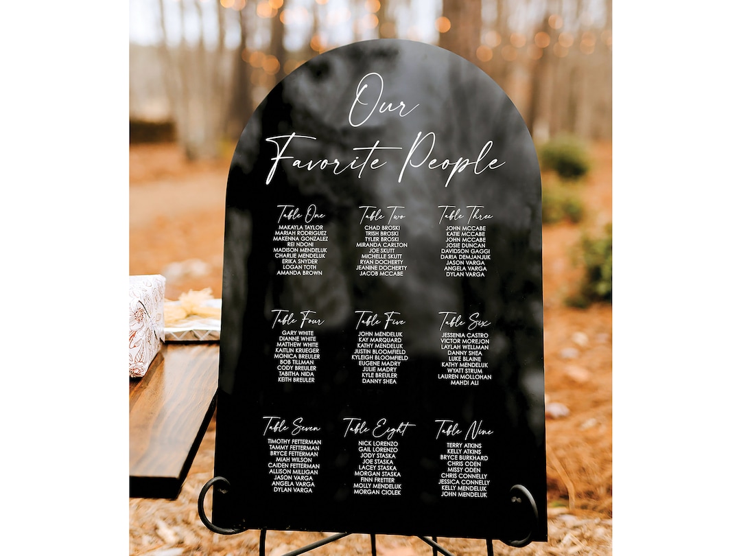 Wedding Seating Chart Sign, Arch Acrylic Escort Boards, Seating Board ...