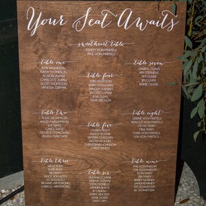 Wedding Seating Chart Sign, Escort Sign, Escort Board, Seating Board ...