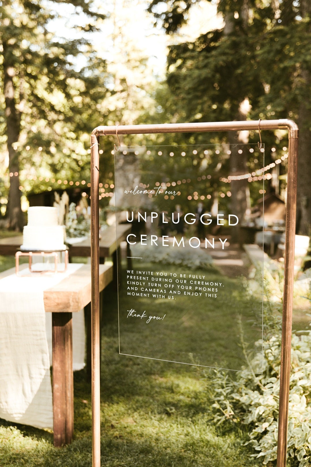 Unplugged Wedding Sign, Unplugged Ceremony Sign, Unplugged Wedding ...