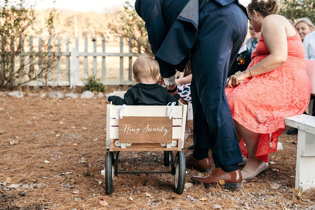 Ring Security Sign, Ring Bearer Sign, Here Comes the Bride Sign, Wooden ...