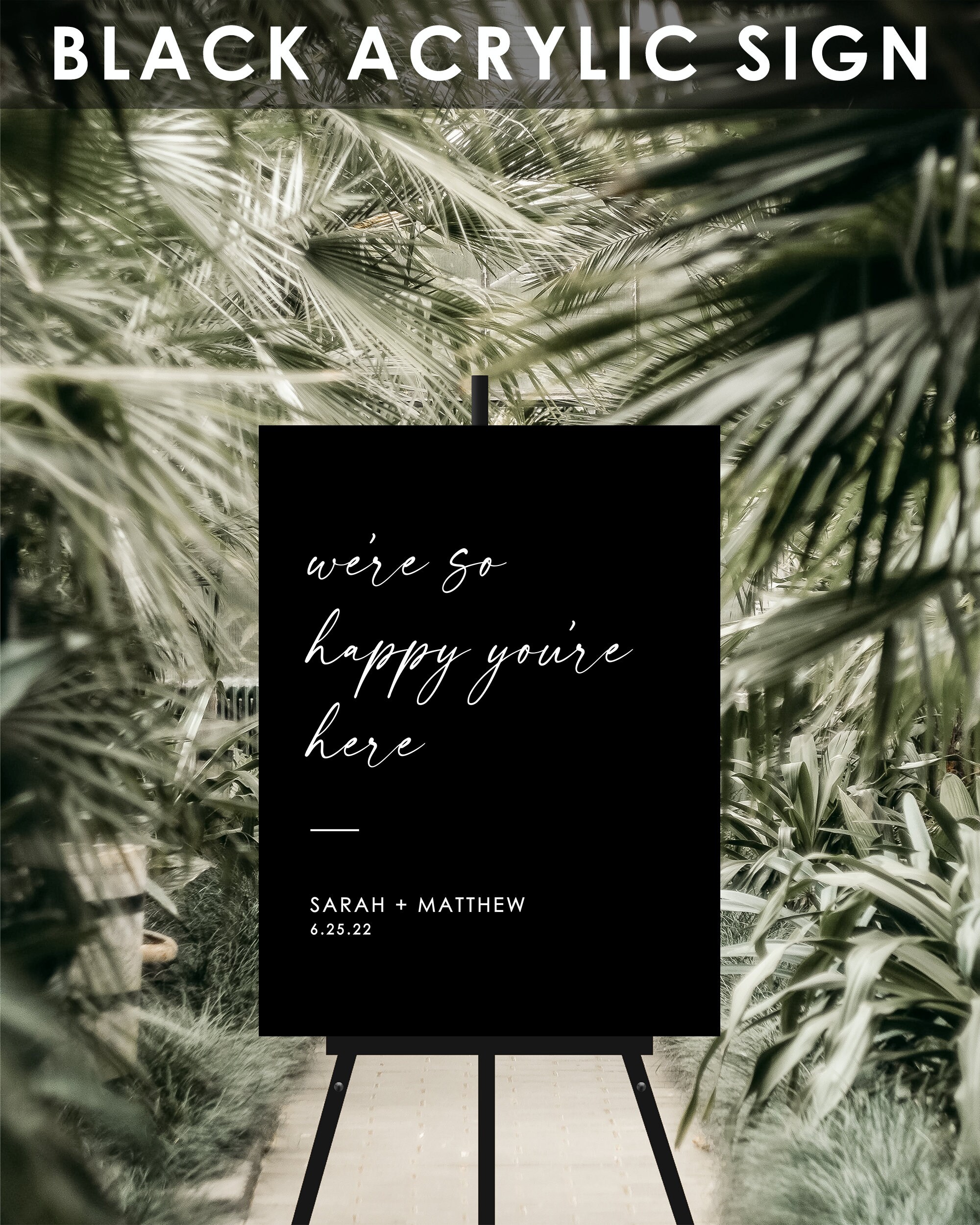 Wedding Welcome Sign We're so Happy You're Here - Etsy