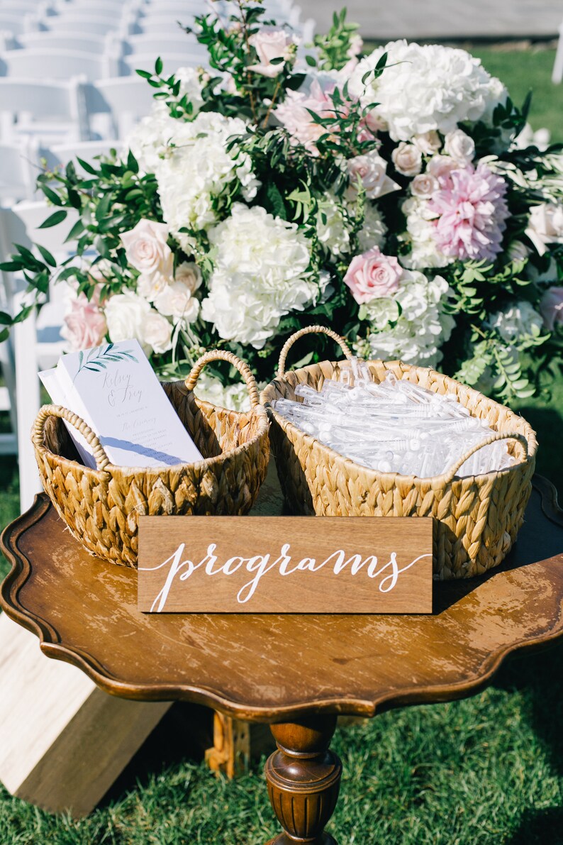 Programs Sign Wooden Wedding Signs Wood nc - Etsy