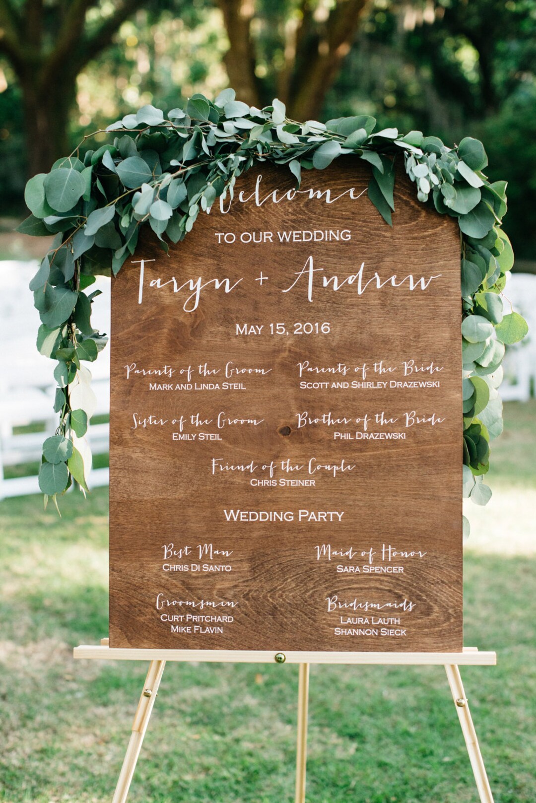 Wedding Program Sign - Ceremony Sign - Wedding Party Sign - Wooden ...