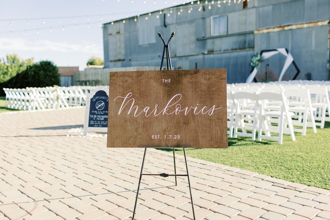 Wedding Welcome Sign, Last Name, Welcome Sign, Wedding Wood Welcome ...
