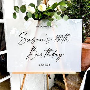 Acrylic Birthday Sign, Hanging Modern Birthday Sign, Modern Birthday ...