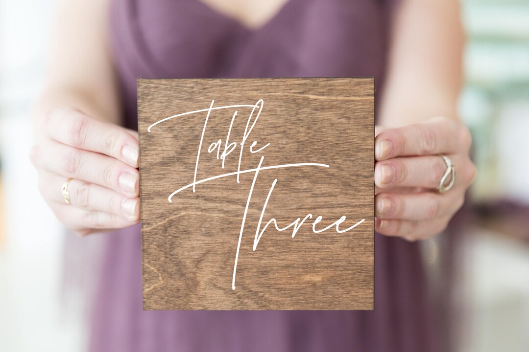 Table Numbers for Wedding, Custom Wedding Wood Table Numbers ...