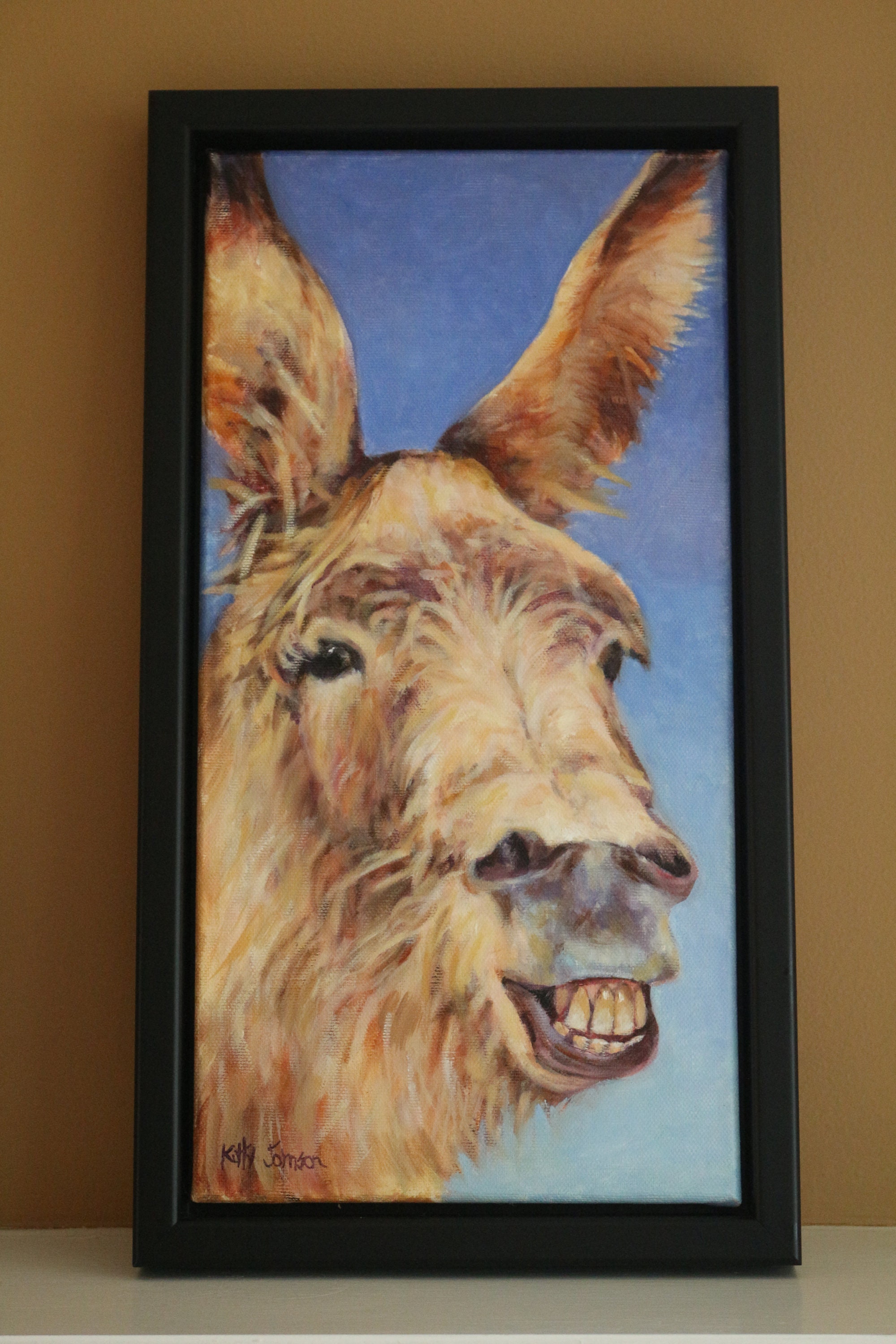 Homer the Donkey: Original Oil Painting, 20x10 Framed Canvas - Etsy