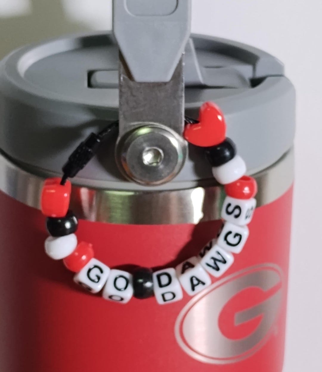 Georgia Beaded Charmtumbler, Stanley Cup Decoration, UGA Dawgs Bag ...