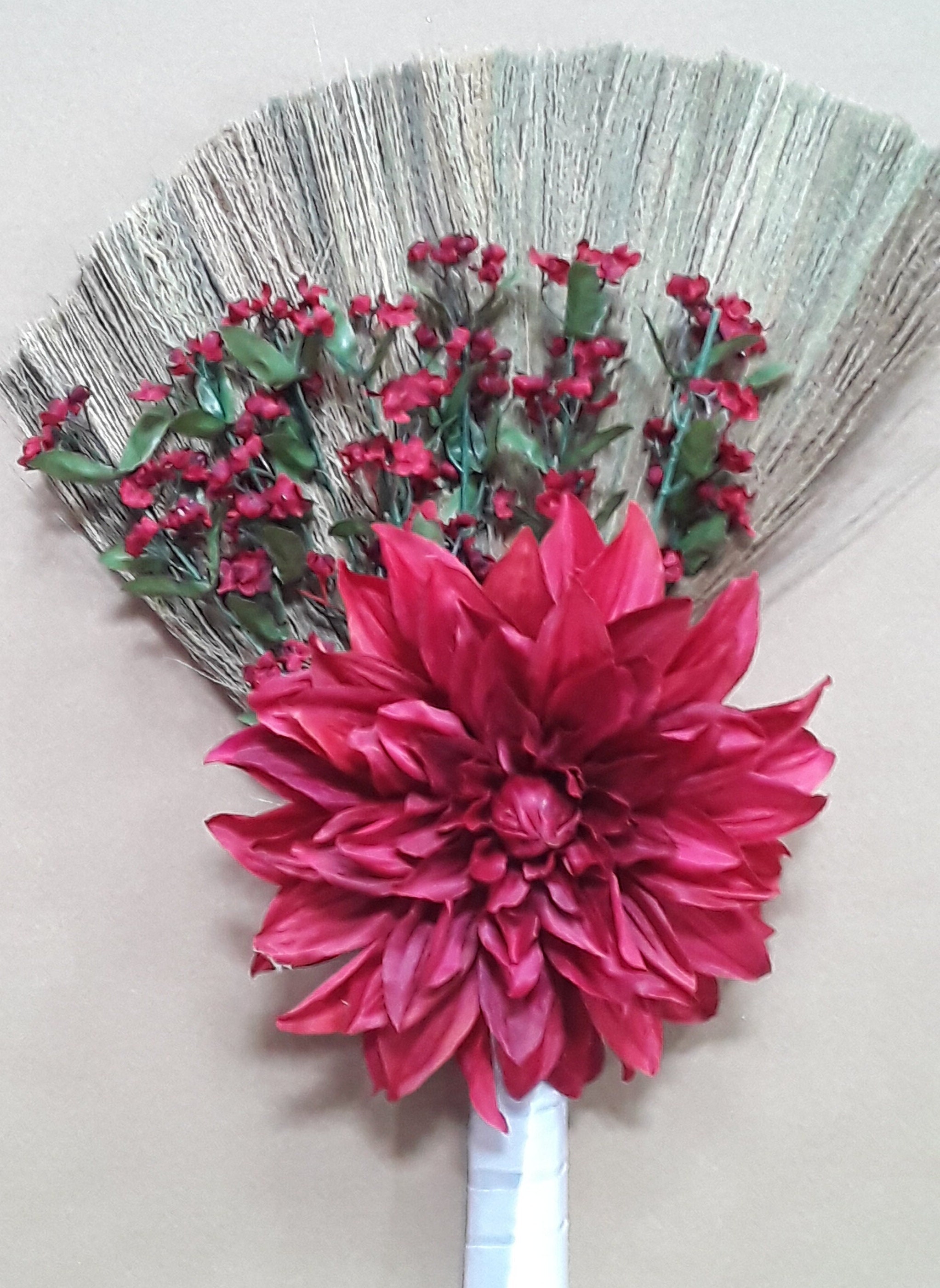 Red Tropical Wedding Broom, Jumping Broom, African American Wedding ...