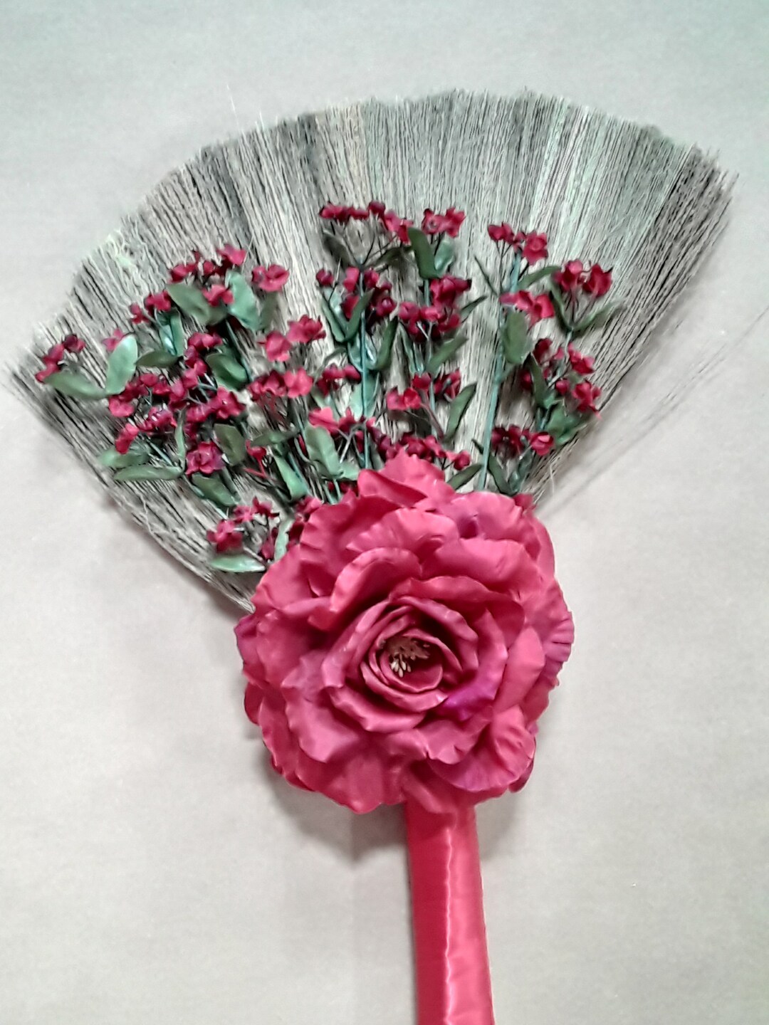 Red Florals Wedding Broom, Jumping Broom, African American Wedding ...
