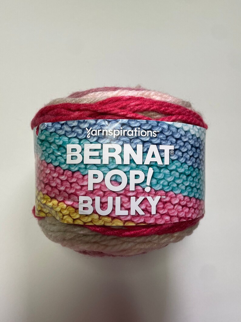 Bernat Pop Bulky Yarn, Multicolor, Faded Red - Etsy
