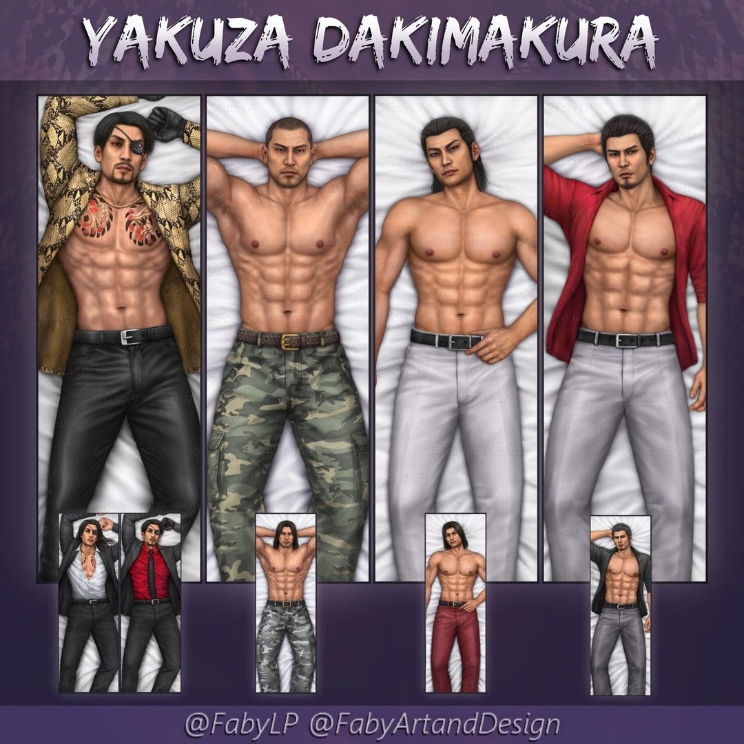 Yakuza Dakimakura (2 Sides) 150x50 Cm | 2 Way Tricot - Etsy