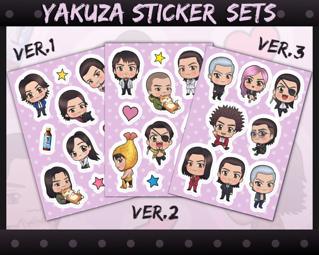 Yakuza Chibi Sticker Sets - Etsy