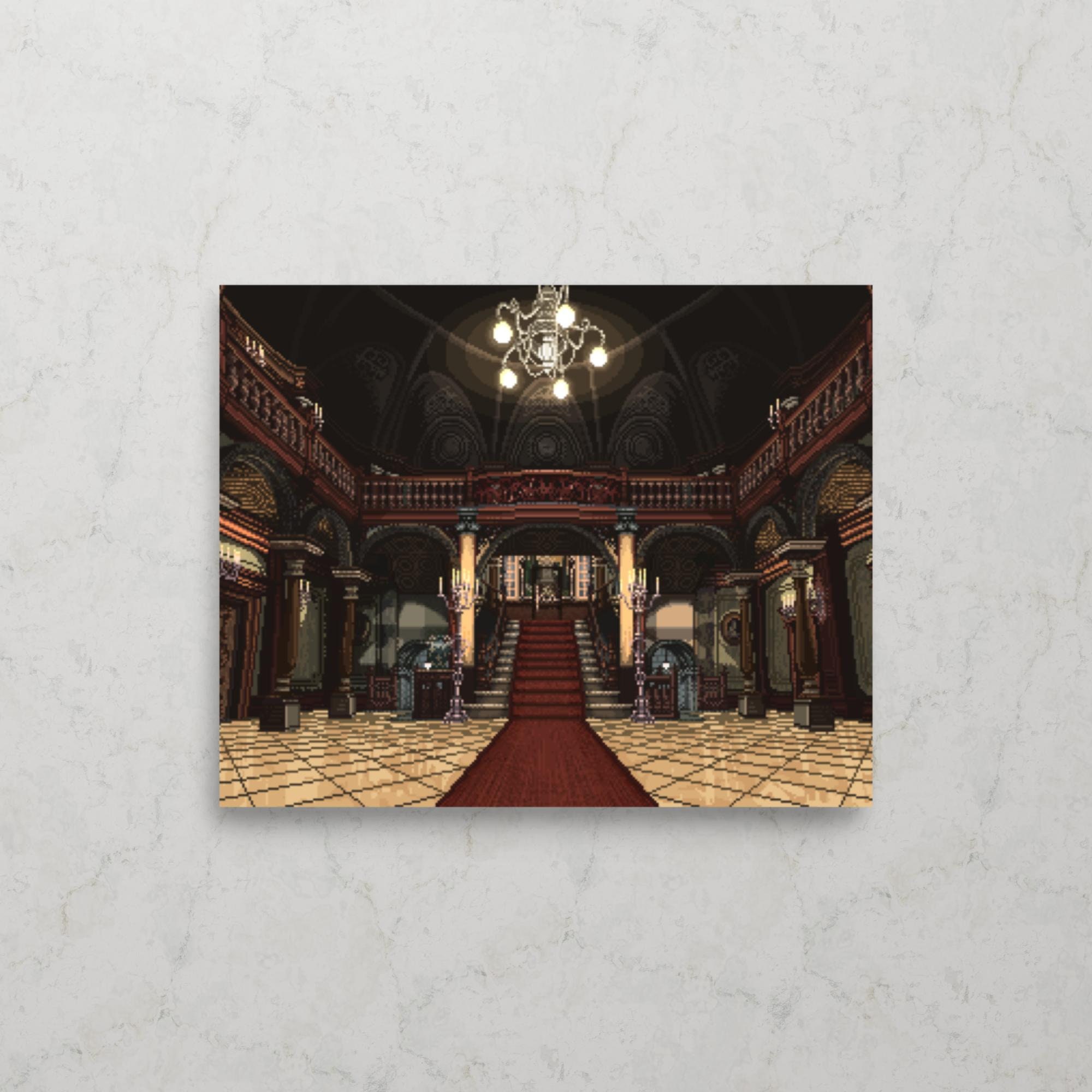 Spencer Mansion Hall RE 1 Pixel Art Print Enhanced Matte - Etsy