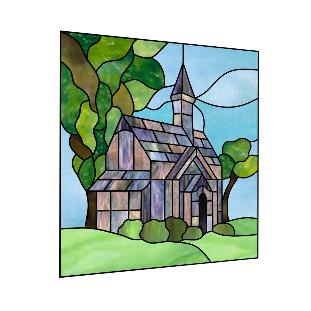 Church Stained Glass Pattern - Etsy