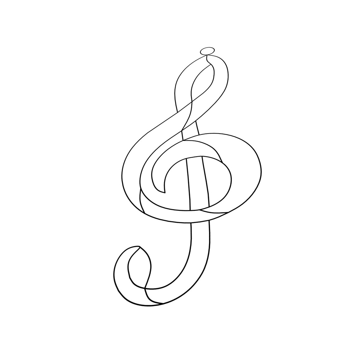Stained Glass Pattern Suncatcher Treble Clef - Etsy