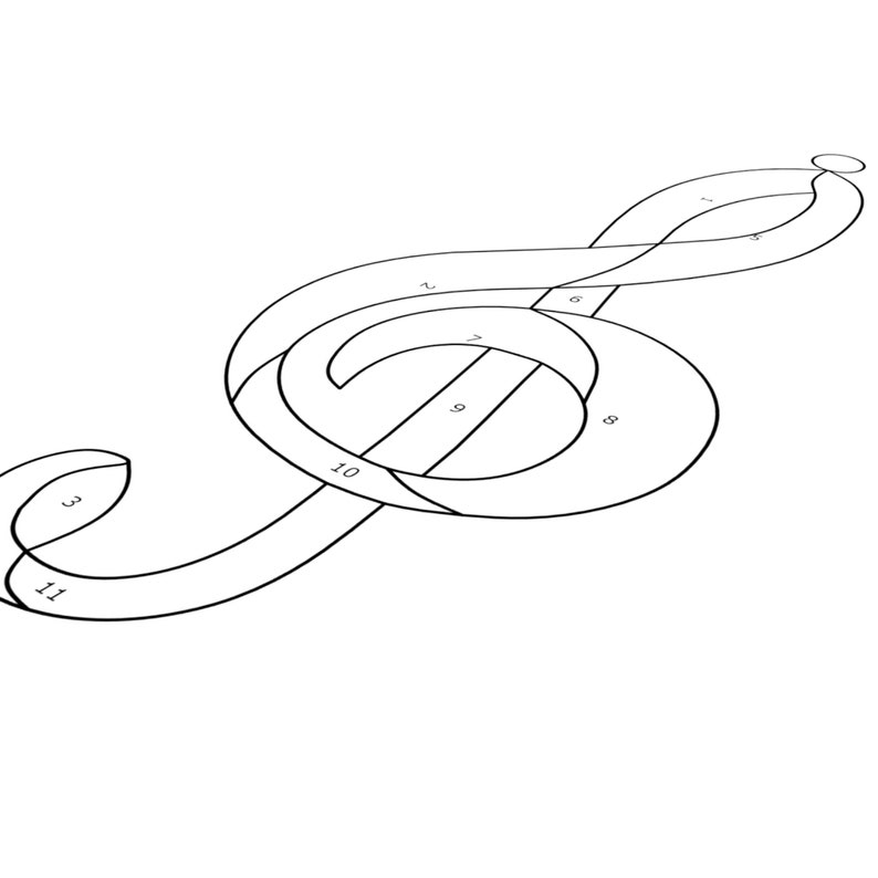 Stained Glass Pattern Suncatcher Treble Clef - Etsy