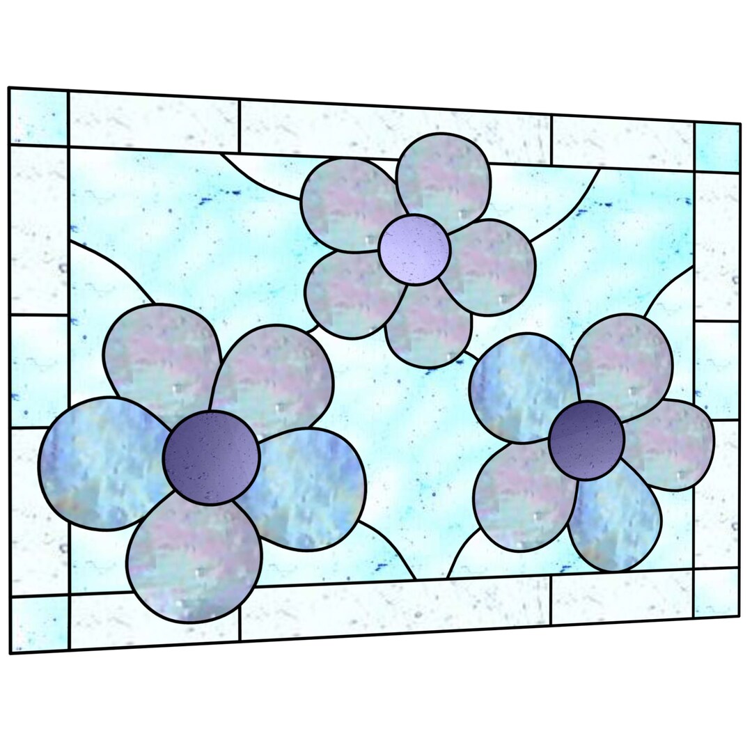 Stained Glass Pattern Flowers - Etsy