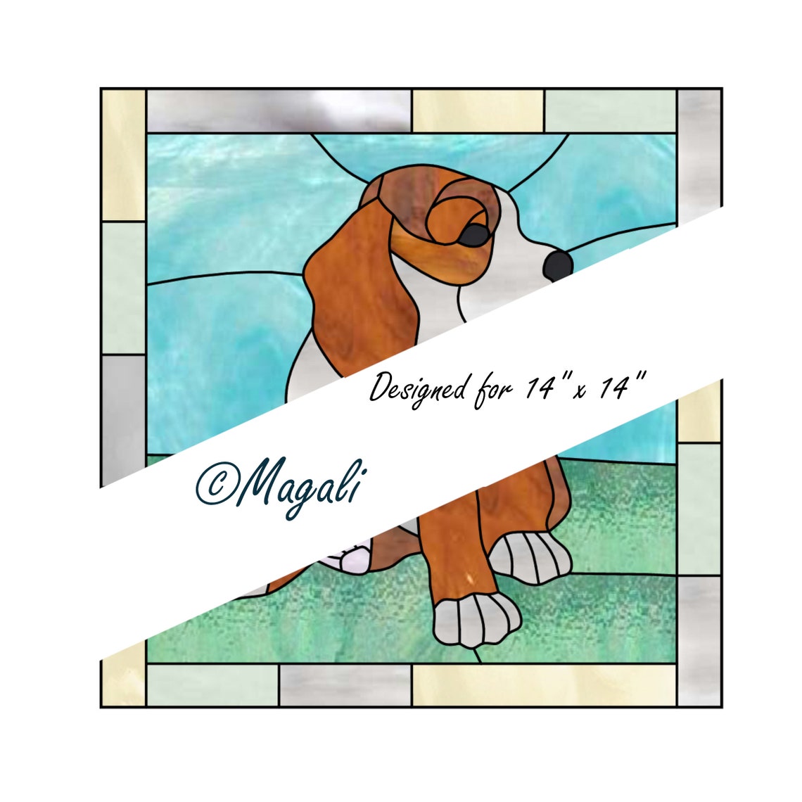 Beagle Stained Glass Pattern - Etsy