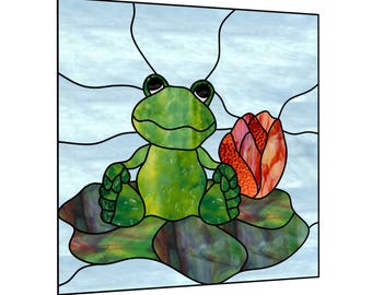 Stained Glass Rain Frog Pattern - Etsy