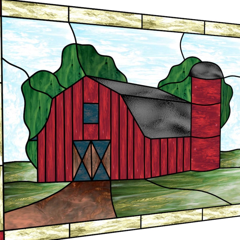 Stained Glass Barn - Etsy