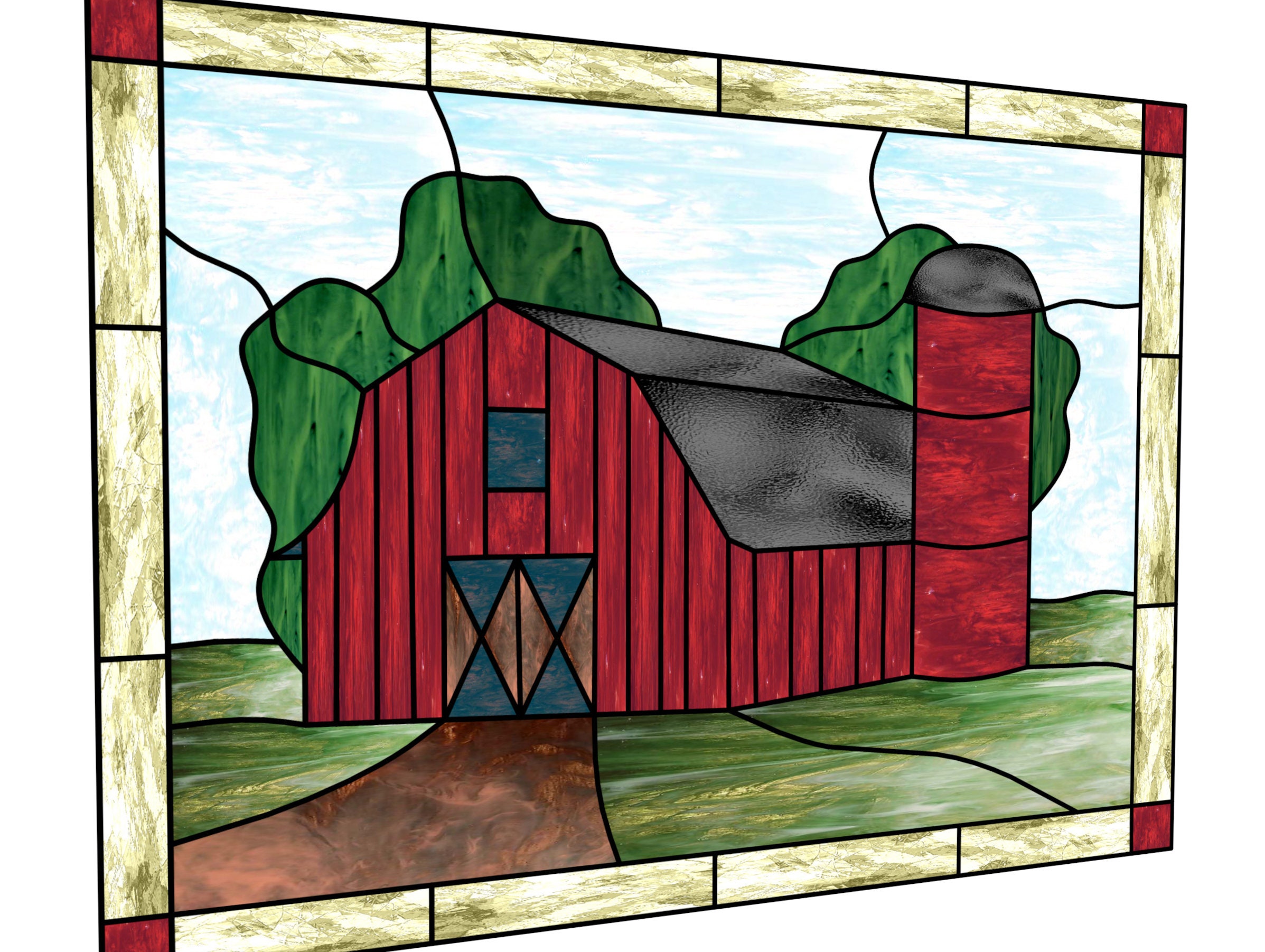 Glass Mosaic Patterns Of Barns Covered Bridge Art | Bonnie Fisher
