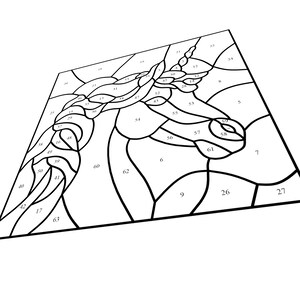 Unicorn Stained Glass Pattern - Etsy