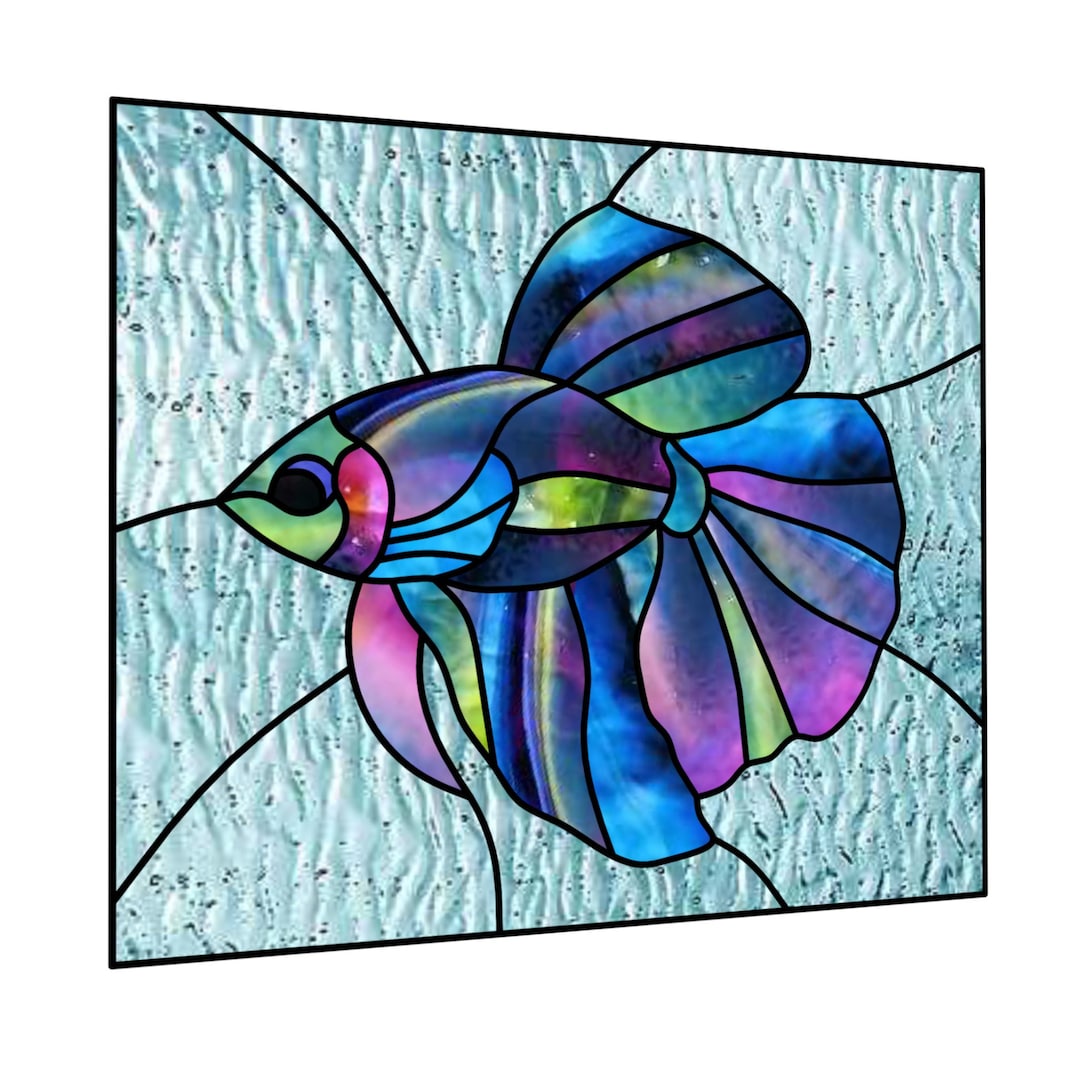 Beta Fish Stained Glass Pattern - Etsy