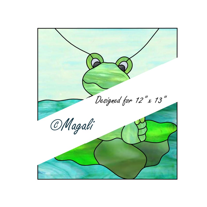 Frog Easy Stained Glass Pattern - Etsy