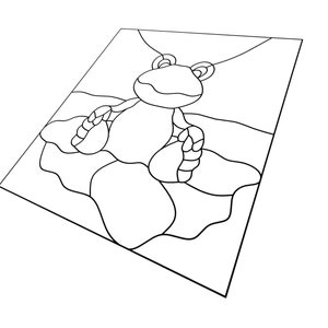Frog Easy Stained Glass Pattern - Etsy