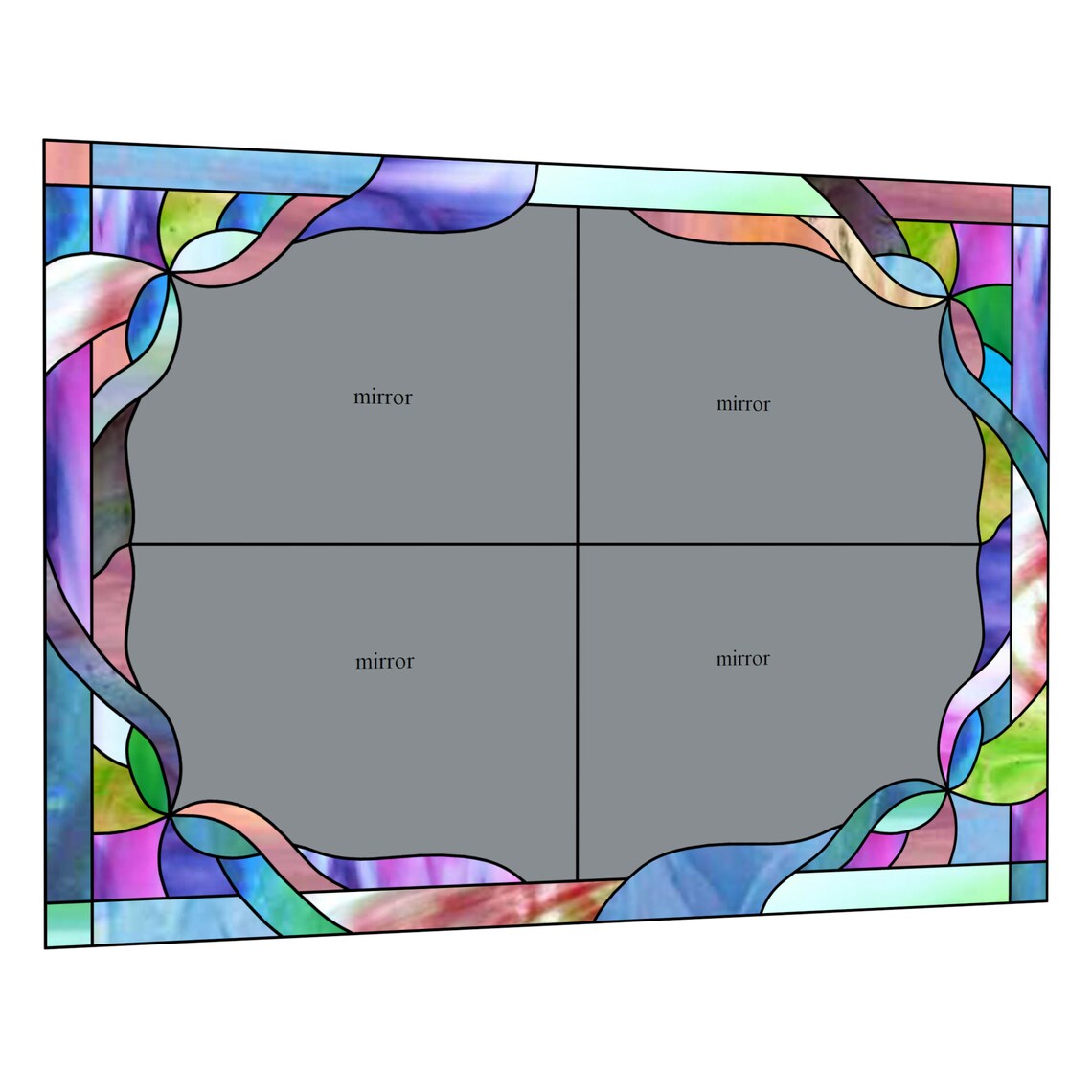 Mirror Stained Glass Pattern - Etsy