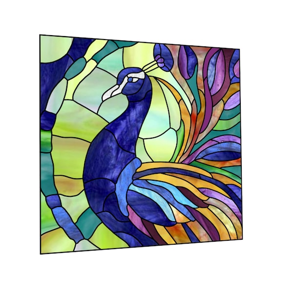 Stained Glass Peacock Pattern - Etsy UK