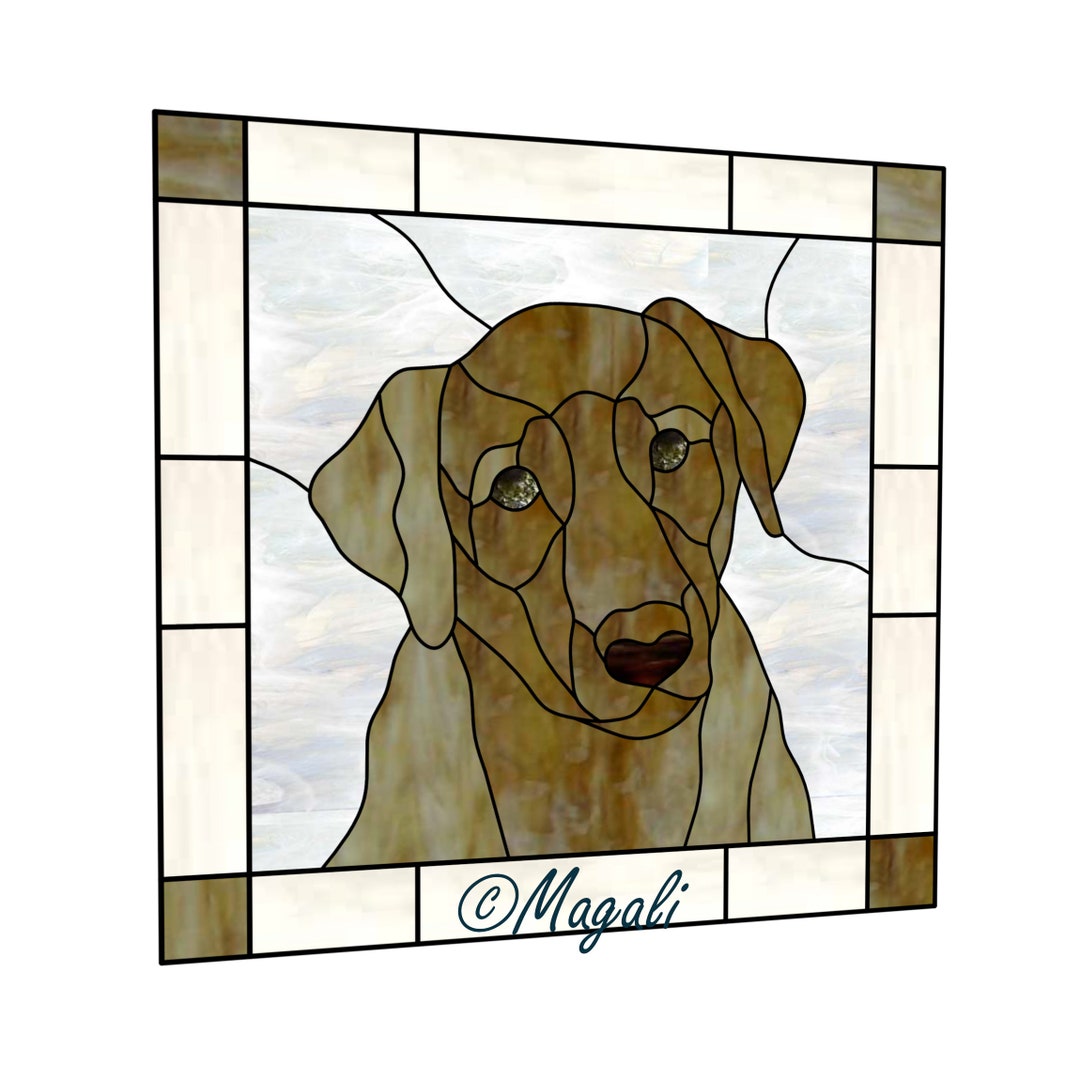 Labrador Dog Stained Glass Pattern - Etsy
