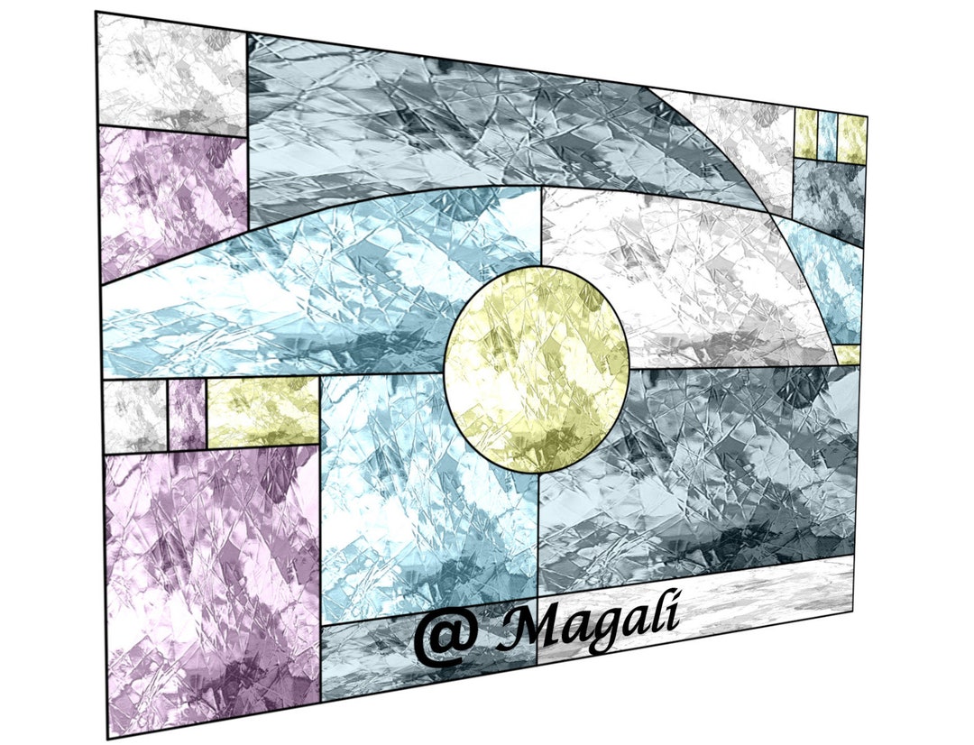Stained Glass Pattern Modern Style - Etsy