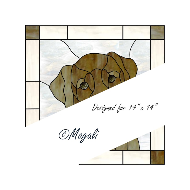 Labrador Dog Stained Glass Pattern - Etsy