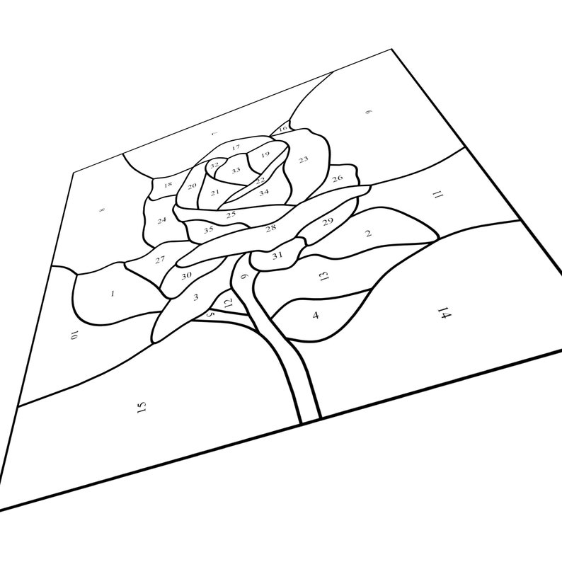 Stained Glass Pattern Rose - Etsy