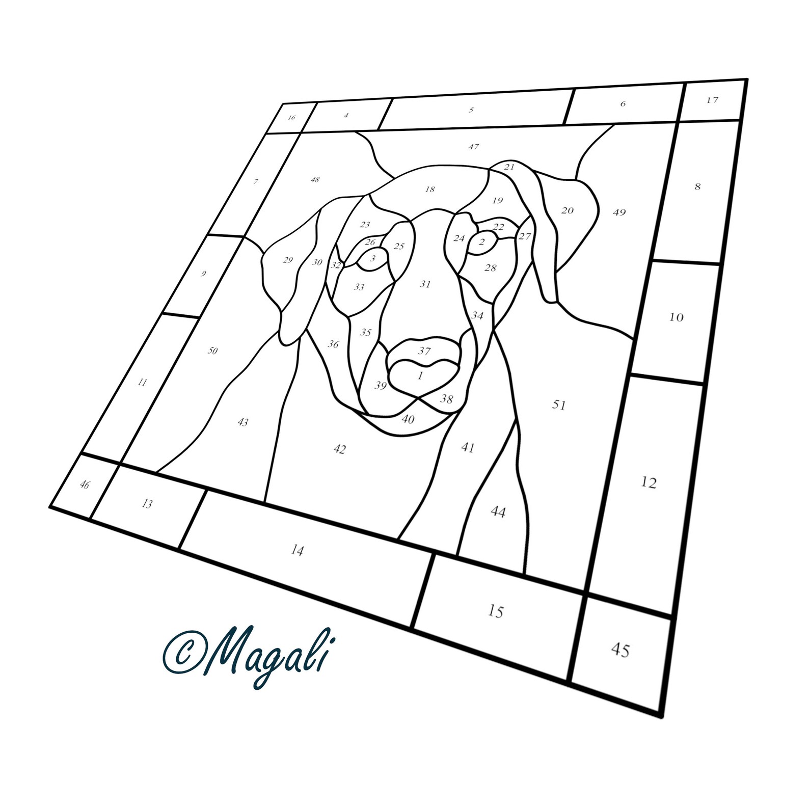 Labrador Dog Stained Glass Pattern - Etsy