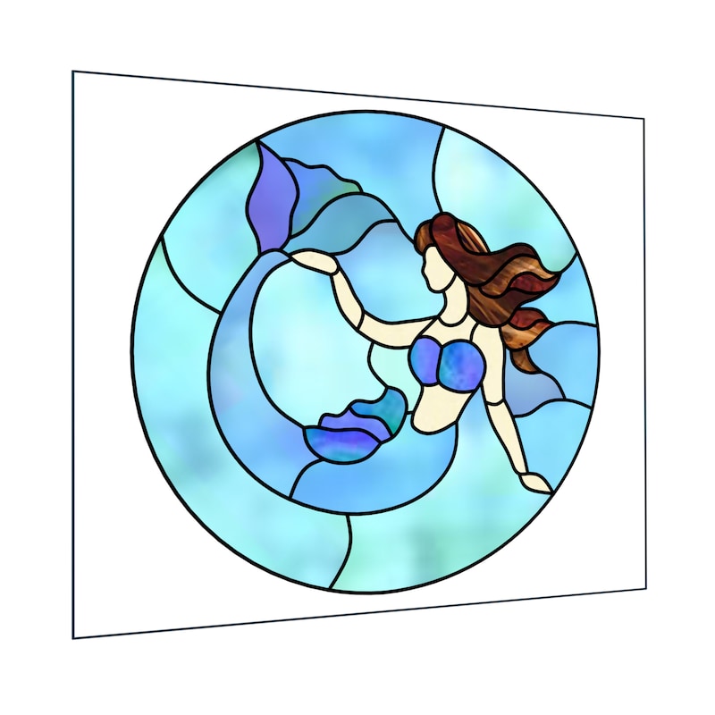 Stained Glass Mermaid - Etsy