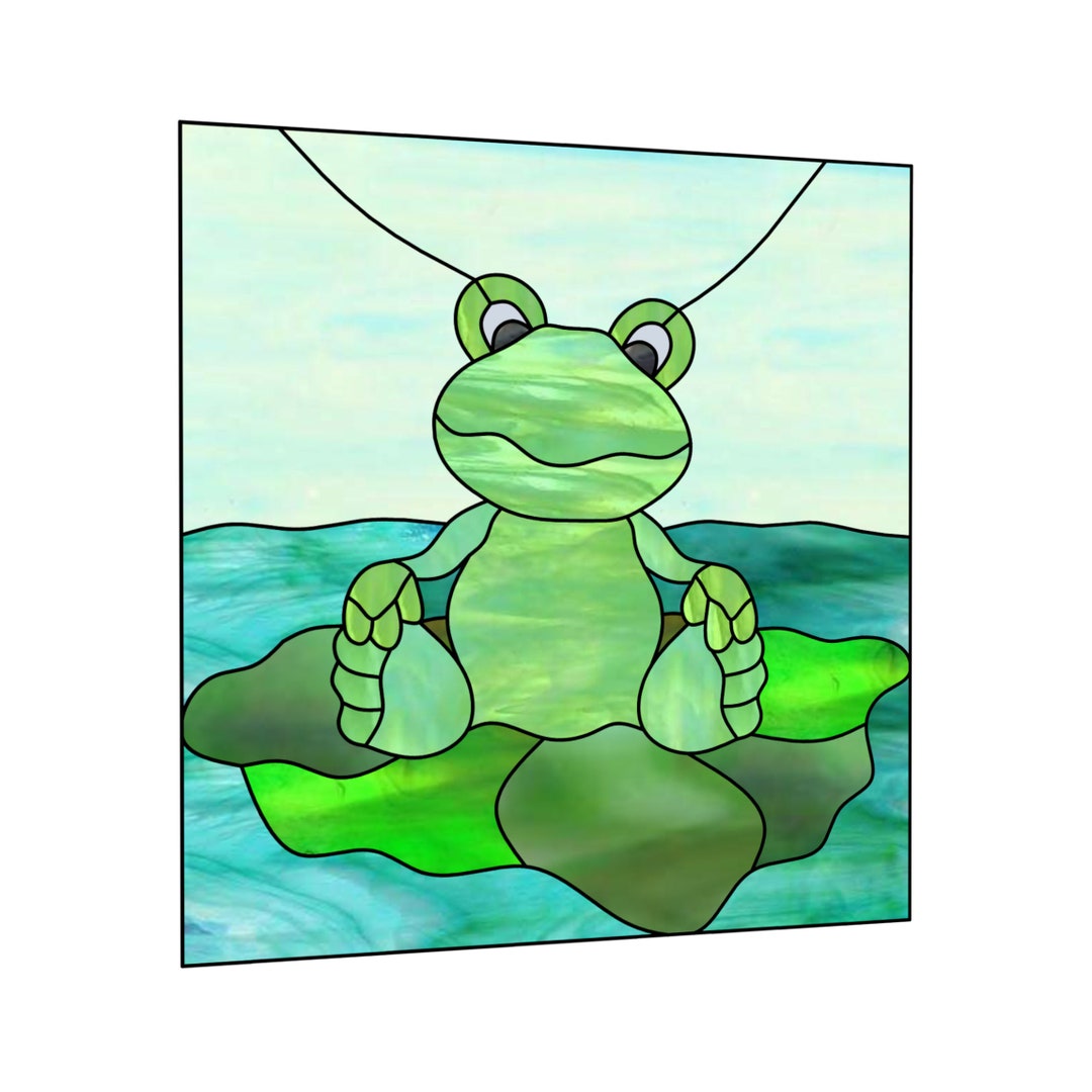 Frog Easy Stained Glass Pattern - Etsy