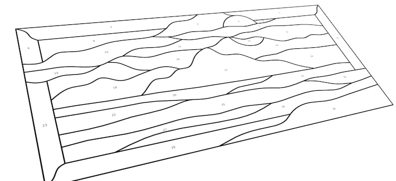 Landscape Stained Glass Pattern - Etsy