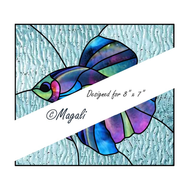 Beta Fish Stained Glass Pattern - Etsy