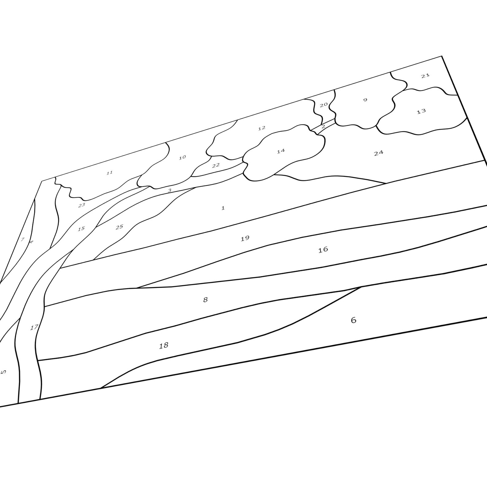 Landscape Stained Glass Pattern | Etsy