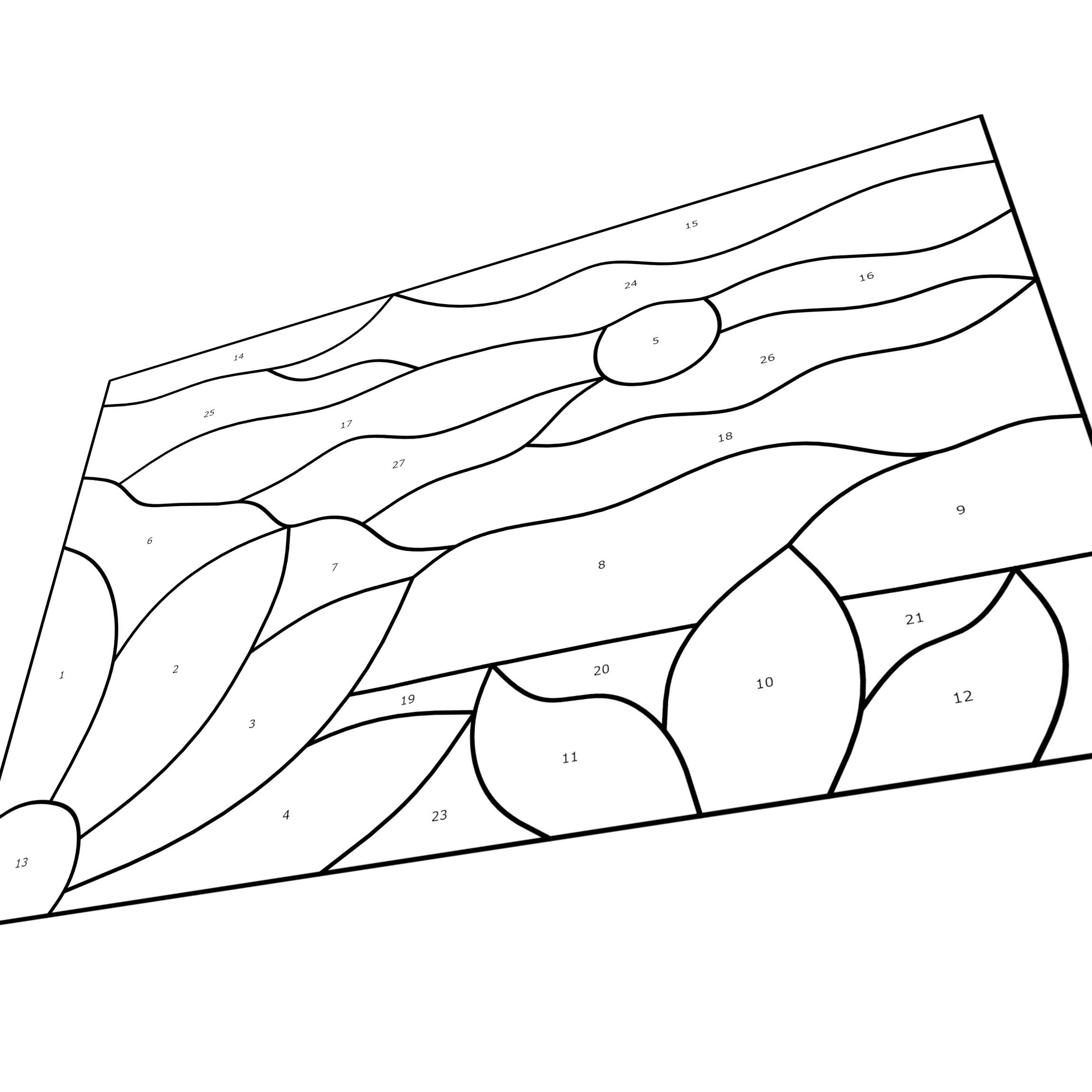 Landscape Stained Glass Pattern - Etsy