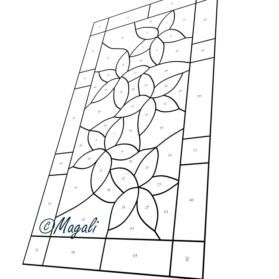 Floral Panel Stained Glass Pattern - Etsy