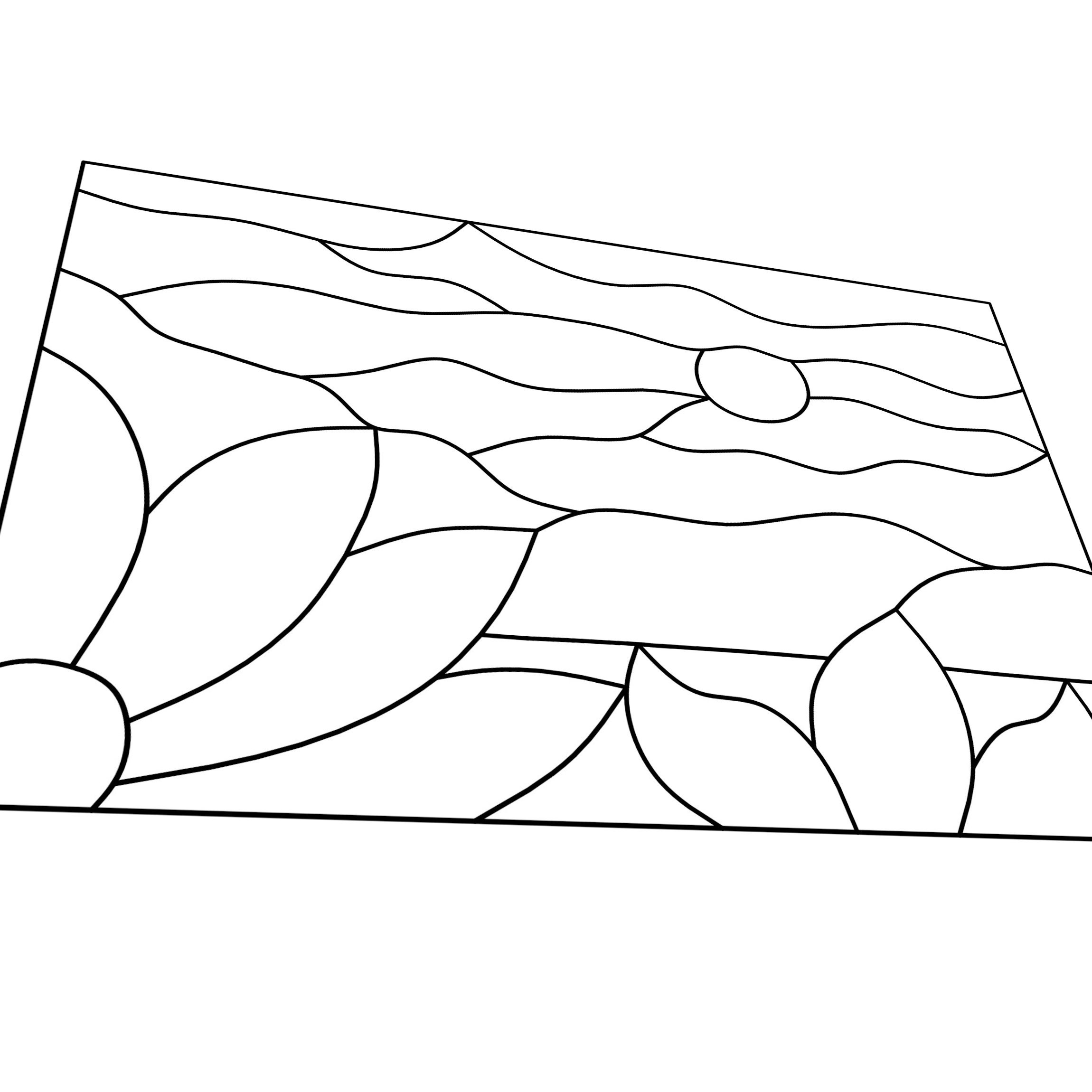 Landscape Stained Glass Pattern - Etsy